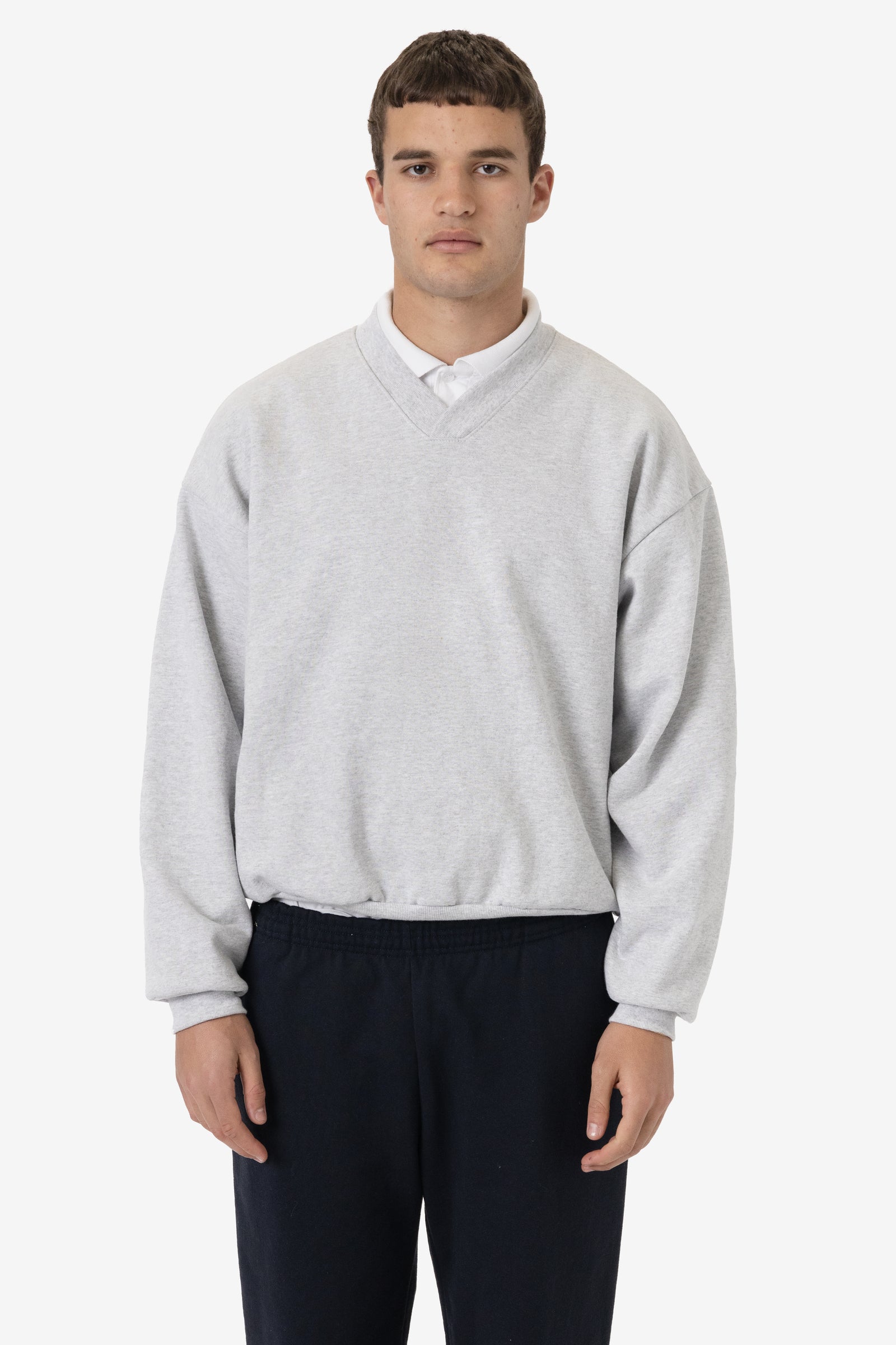 HF-56WIDE - Heavy Fleece V-Neck Wide Fit Sweatshirt – Los Angeles Apparel