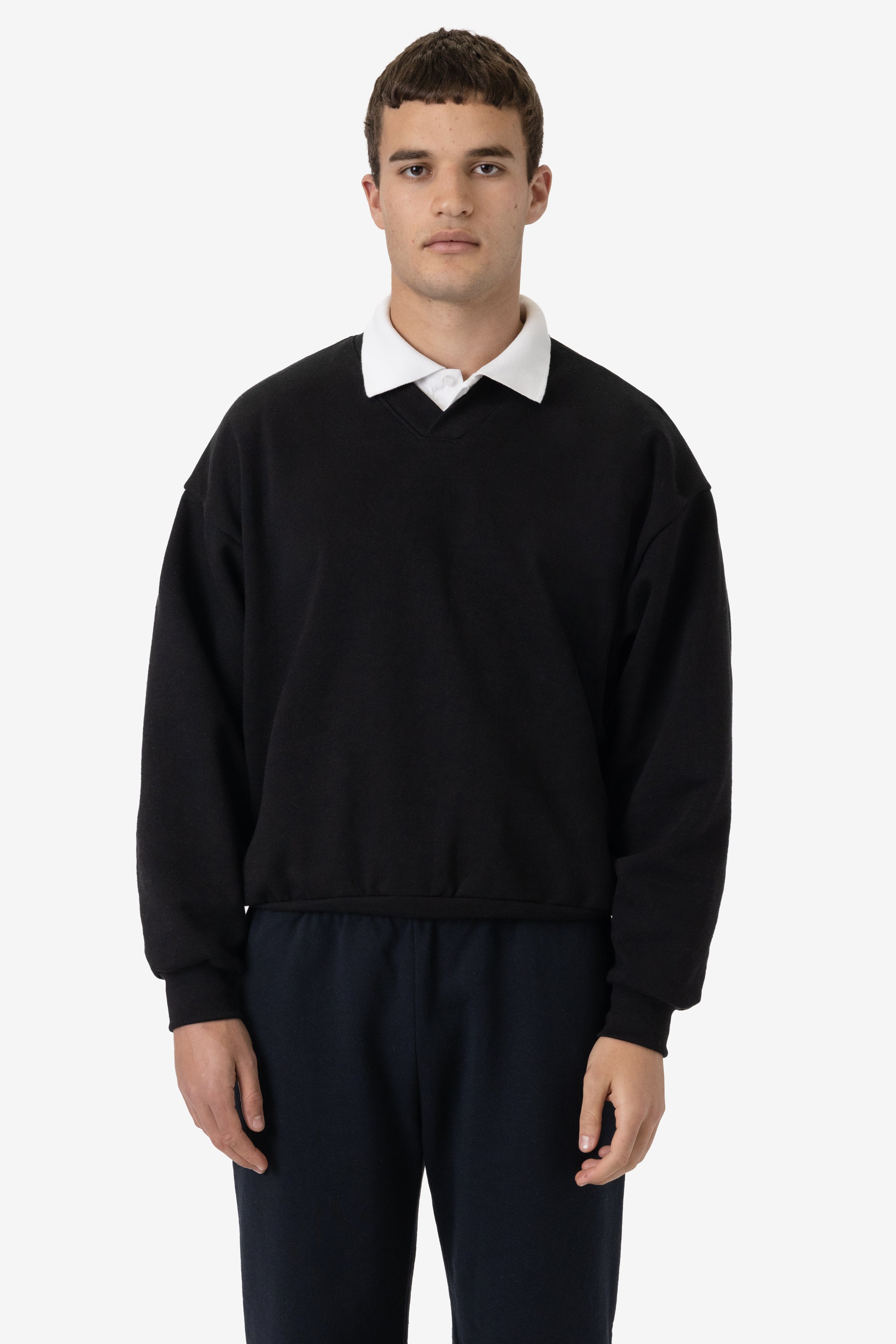 HF-56WIDE - Heavy Fleece V-Neck Wide Fit Sweatshirt – Los Angeles Apparel