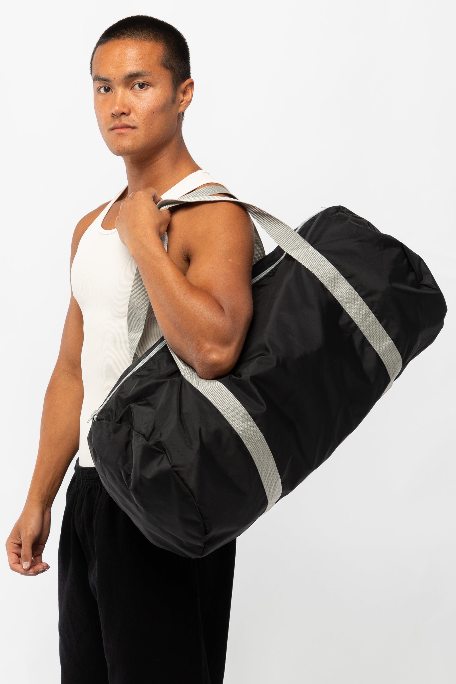 RNB563 - Nylon Pack Cloth Weekender Bag – Los Angeles Apparel