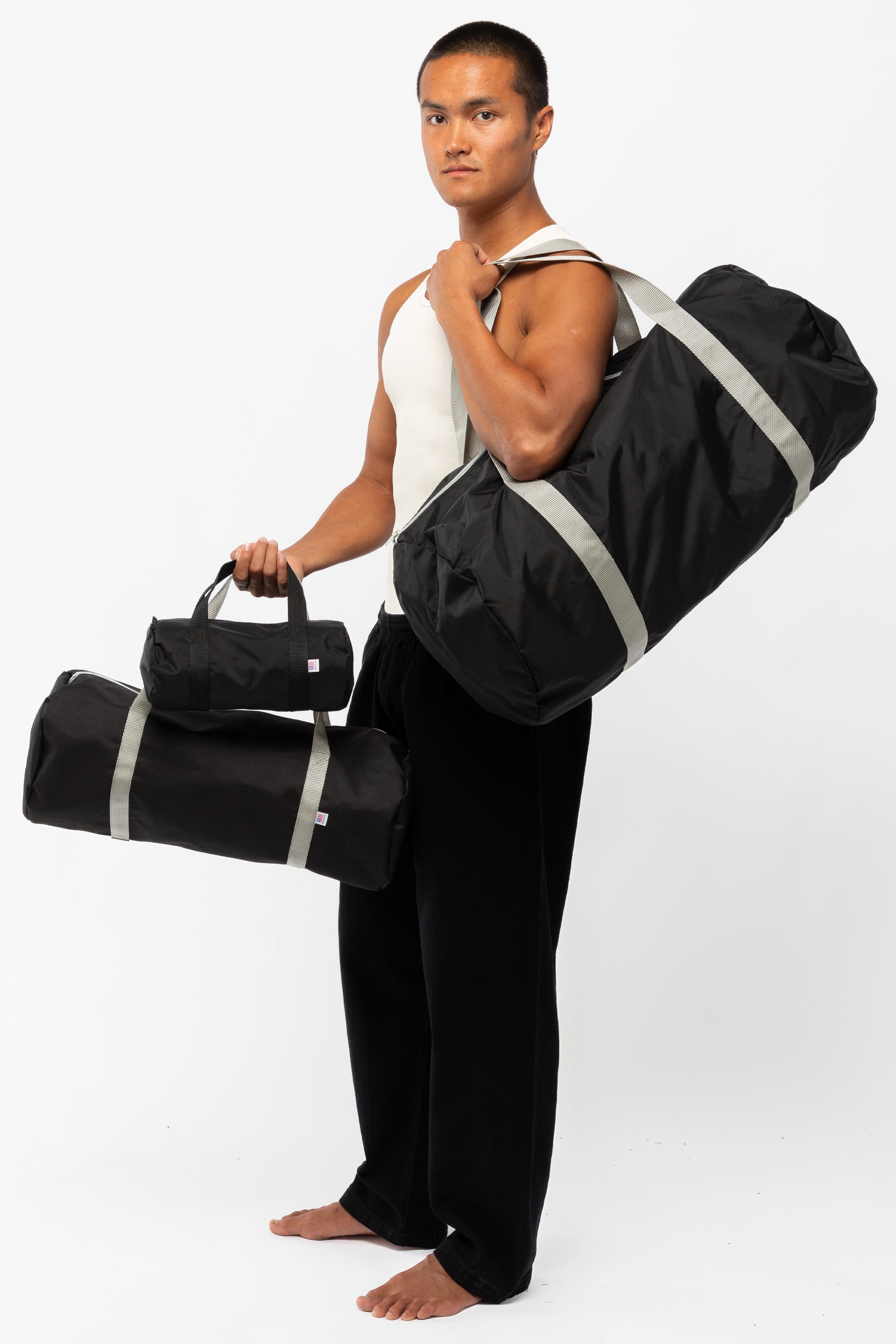 RNB563 - Nylon Pack Cloth Weekender Bag – Los Angeles Apparel