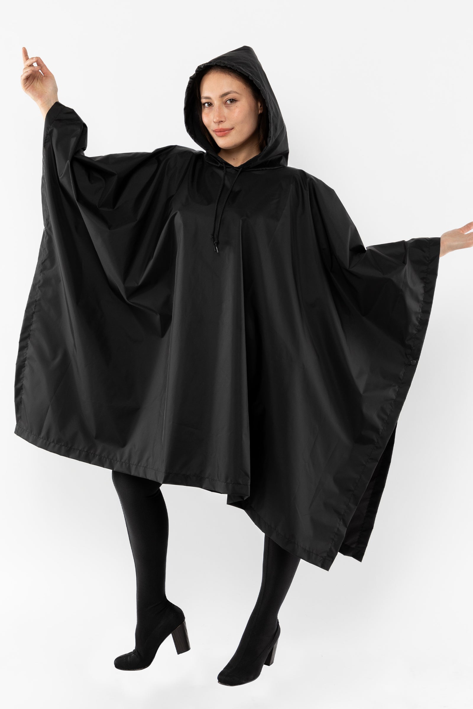 RNF419 - Hooded Nylon Rain Poncho – Los Angeles Apparel