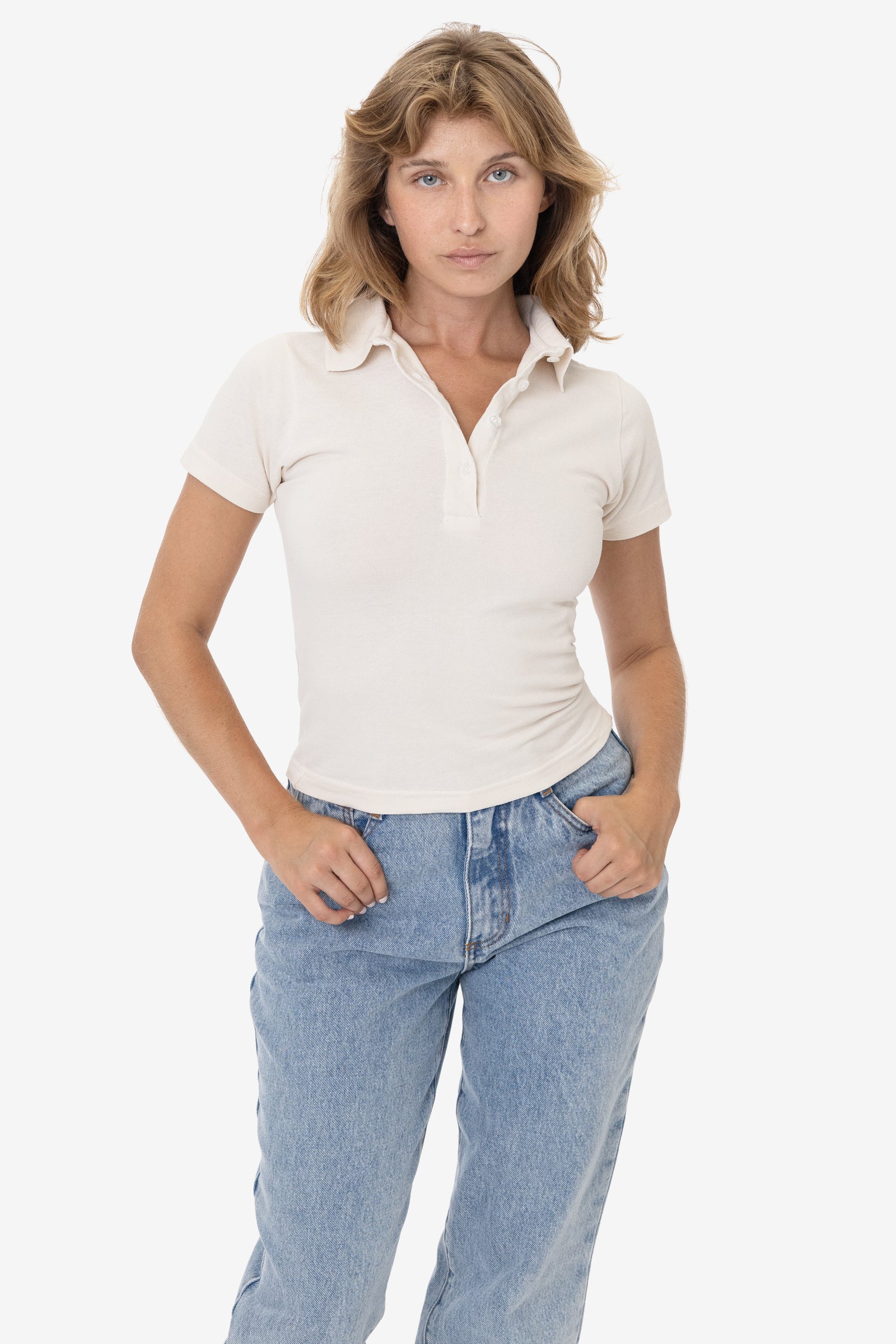 PQ30312GD - Women's Pique Polo – Los Angeles Apparel