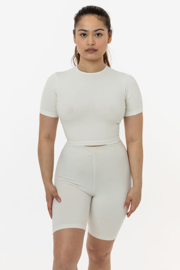 83078GD - Garment Dye Short Sleeve Crop Top – Los Angeles Apparel