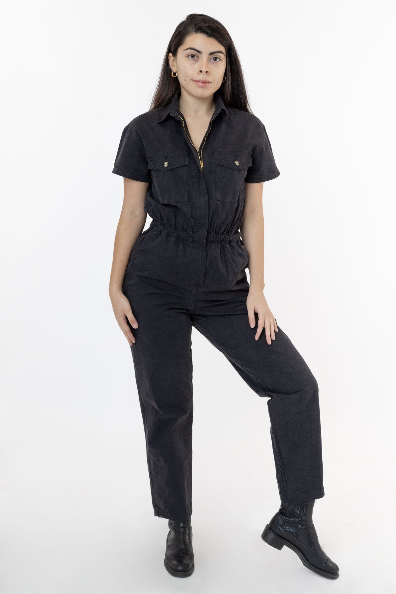RJC3201GD - Short Sleeve Utility Jumpsuit – Los Angeles Apparel