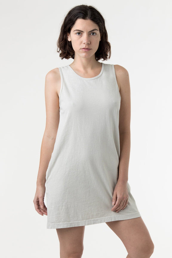 1840GD - Garment Dye Tank Dress – Los Angeles Apparel