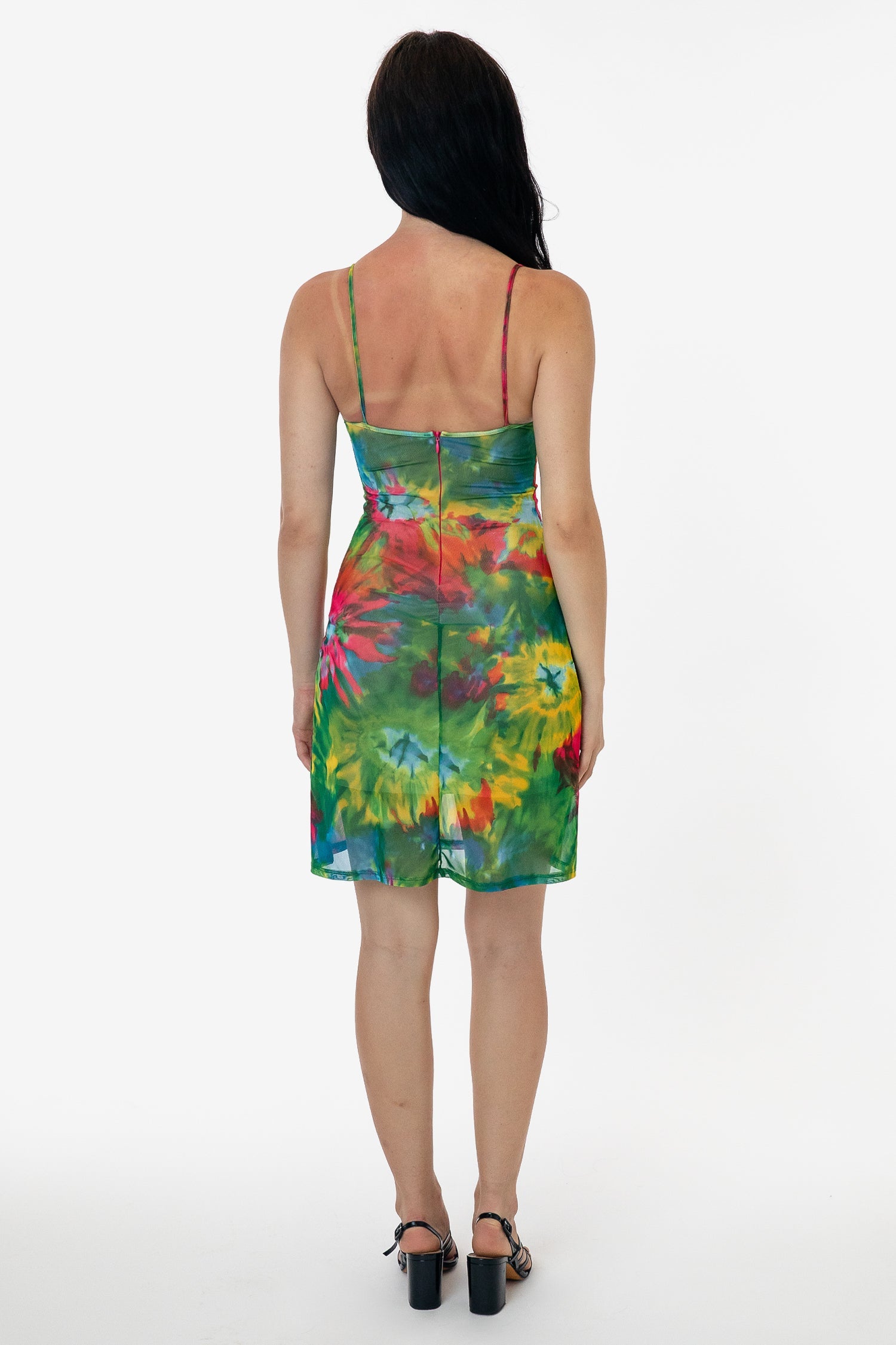 RNS783P - Printed Micro Mesh Spaghetti Dress – Los Angeles Apparel