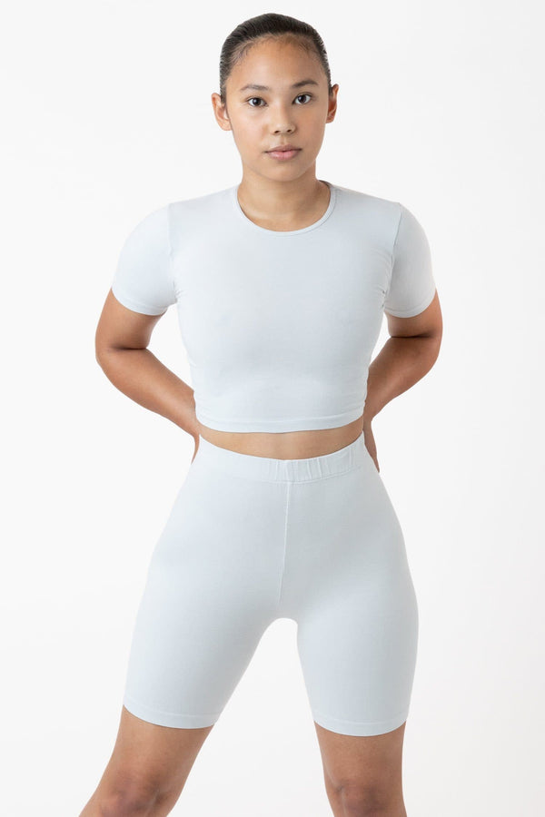 83078GD - Garment Dye Short Sleeve Crop Top – Los Angeles Apparel