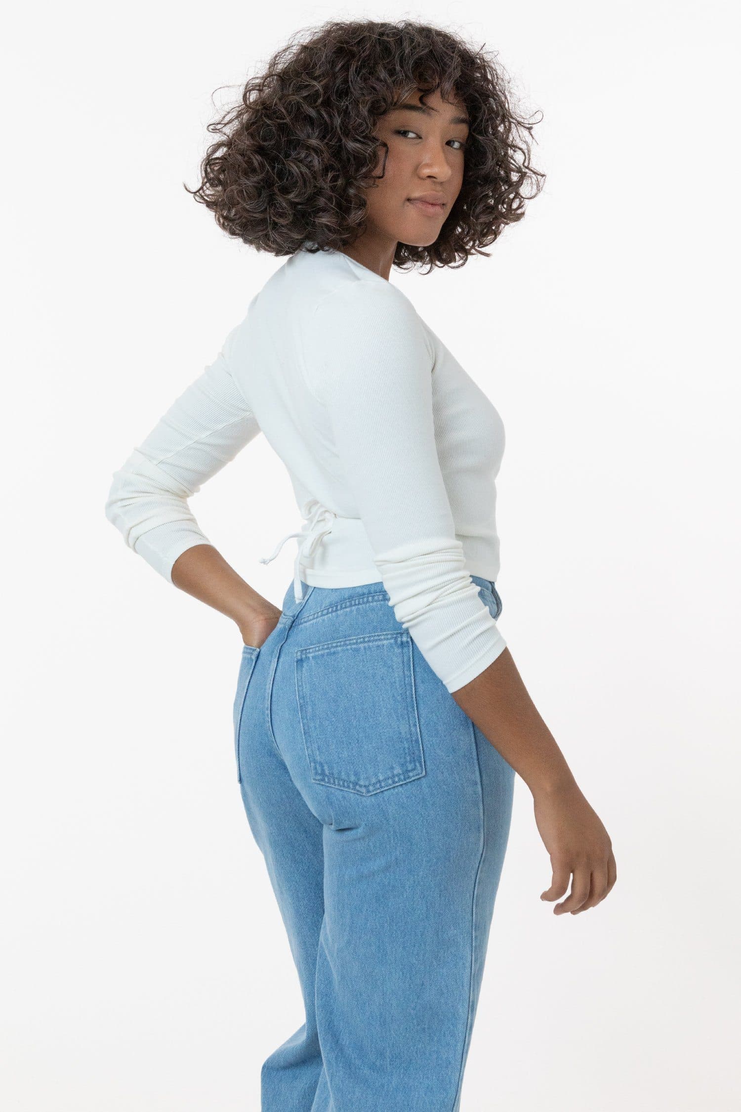 3373GD - Heavy 2x1 Rib Wrap Top – Los Angeles Apparel