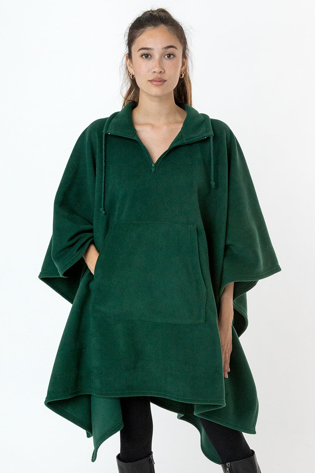 PF419 - Polar Fleece Half Zip Poncho – Los Angeles Apparel