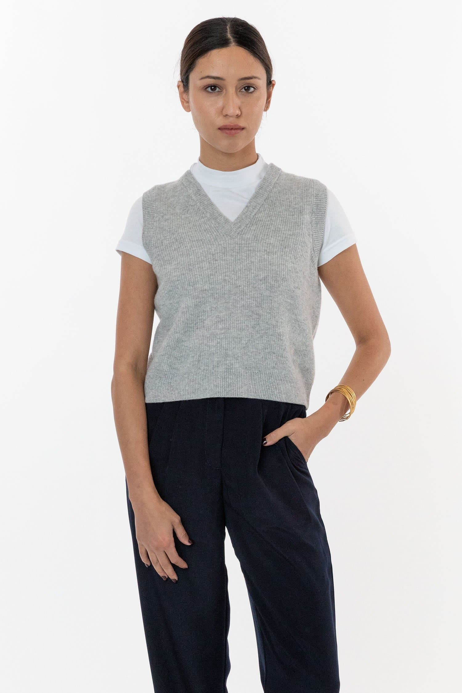RFK313 - Cashmere Knit V-Neck Vest – Los Angeles Apparel